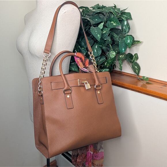 MICHAEL Michael Kors | Bags | Hamilton Saffiano Michael By Michael Kors Large Leather Tote Bag ...